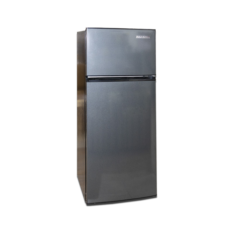 MAXSONIC ELITE 8 Cube Top Mount Refrigerator STAINLESS STEEL SILVER ...